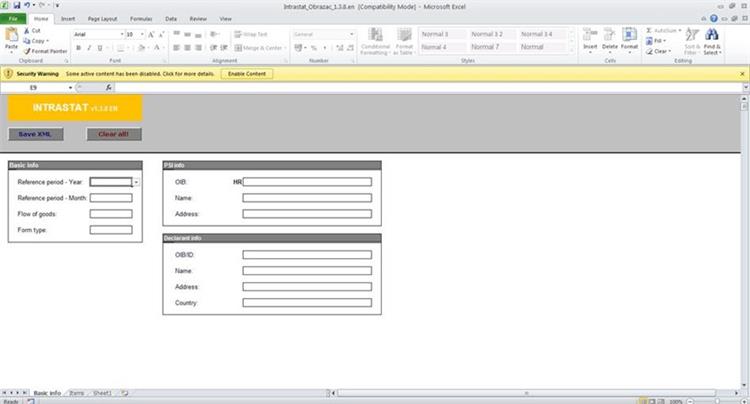 Državni zavod za statistiku - Intrastat excel obrazac- uputa za korištenje